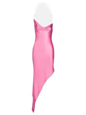 SAEMDI Satin Waterfall Dress - Pink