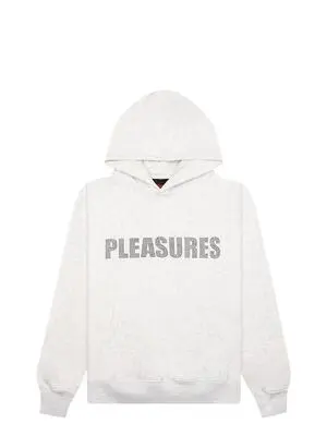 PLEASURES Rhinestone Impact Hoodie - Grey