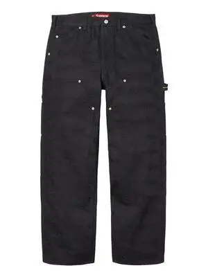 Supreme Jacquard Logos Double Knee Denim Painter Jean - Black