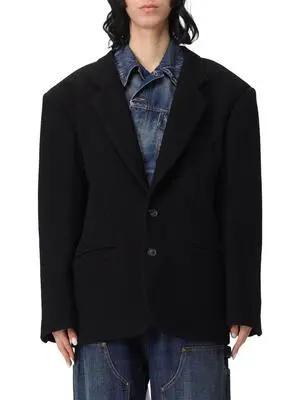 MAISON MARGIELA Wool Blend Coat - Black