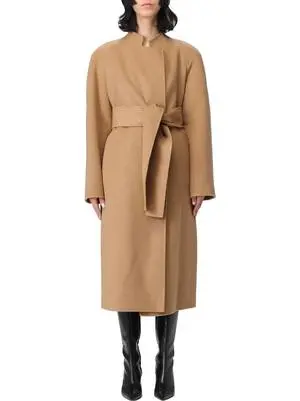 Khaite Belted Wool Coat - Camel