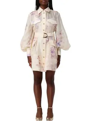 Zimmermann Printed Mini Shirt Dress - Pink