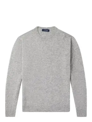Thom Sweeney Brushed Cashmere-blend Sweater - Gray