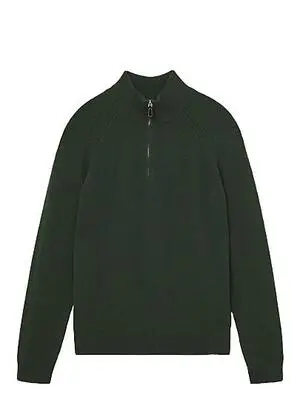REISS Wool And Cashmere-blend Jumper - Forest Green