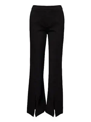 Paige Sofia Straight-leg Stretch-woven Trousers - Black