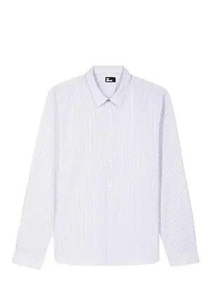 The Kooples Pinstripe Long-sleeve Cotton Shirt - Blue White