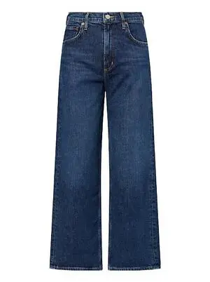 AGOLDE Wide-leg Stretch-denim Jeans - Echo Dk Indigo