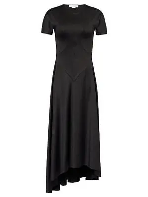 Victoria Beckham Zip-front Stretch-jersey Midi Dress - Black