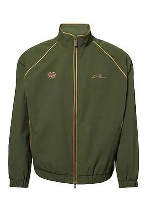 LES DEUX Seersucker Track Jacket - Green