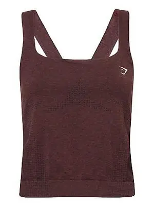 GYMSHARK Vital Seamless Stretch-woven Tank Top - Gs Rich Maroon/ Marl