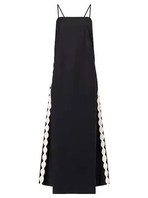 Seafolly Scallop-trim Bandeau Maxi Dress - Black