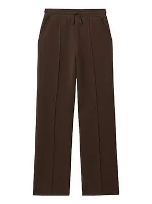 REISS Wide-leg Stretch-jersey Jogging Bottoms - Chocolate