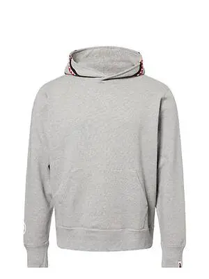 A BATHING APE Shark Relaxed-fit Cotton-jersey Hoody - Grey