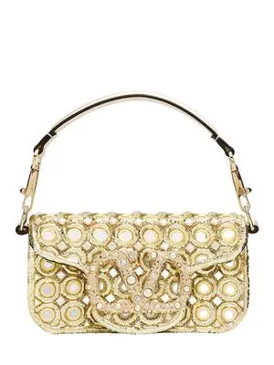 Valentino Garavani Loco Small Mirror Embellished Shoulder Bag - Anf Old Si
