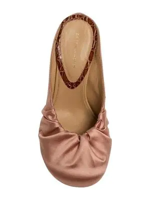 Dries Van Noten Ruched Satin Mules - Pink