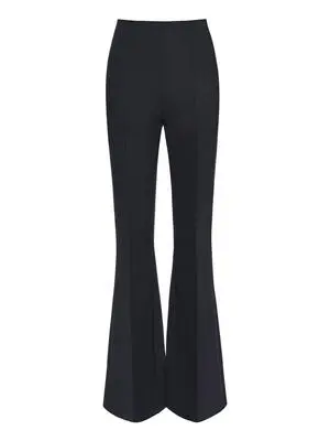 Oscar De La Renta Wool Flared Pant - Blue