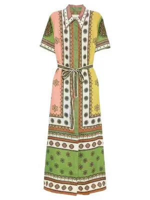 ALEMAIS Contina Midi Shirt Dress - Green