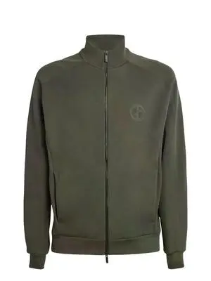 Giorgio Armani Logo-embroidered Zip-up Sweatshirt - Green