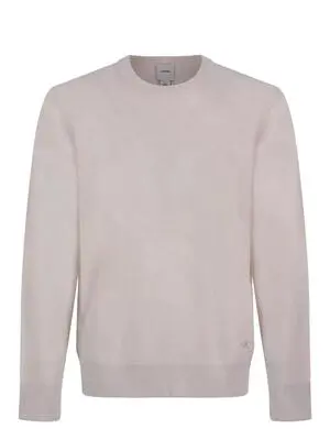 Calvin Klein Cashmere Classic Embroidered Logo Sweater - Neutrals