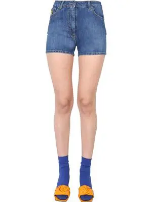 Moschino Teddy Bear Appliqued Shorts - Blue