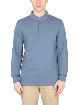 BOSS Polo With Logo Patch - Blue