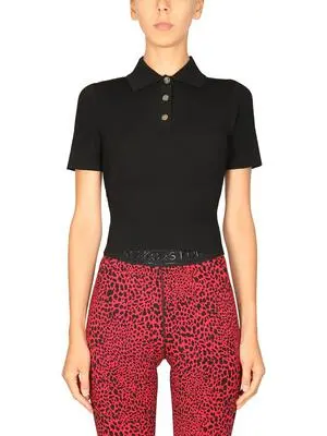 Michael Kors Polo Shirt With Logo Buttons - Black