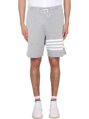 Thom Browne Striped Bermuda Shorts - Grey