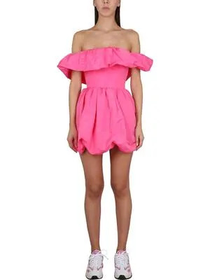 MSGM Off-the-shoulder Dress - Fuchsia
