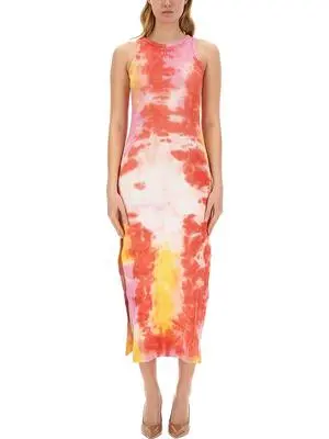 MSGM Slim Fit Tie & Dye Dress - Multicolour