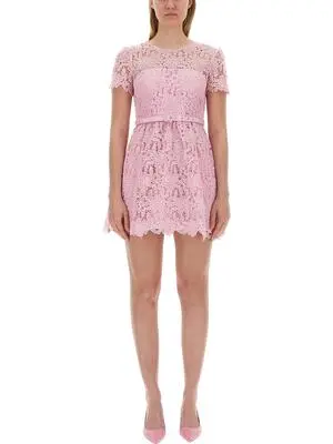 SELF-PORTRAIT Lace Mini Dress - Pink