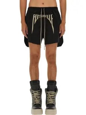 Rick Owens Cotton Bermuda Shorts - Black