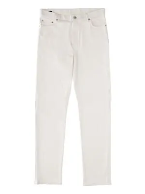 Zegna Cotton Denim Straight Leg Jeans - White