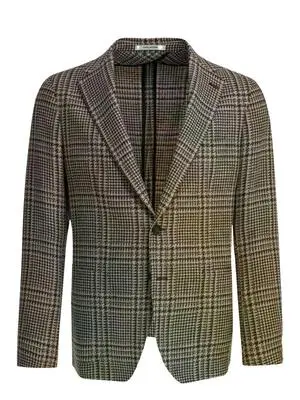 Tagliatore Checked Blazer - Brown