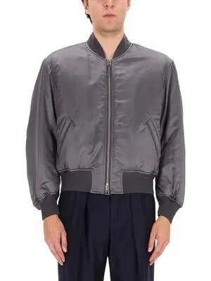 TOM FORD Silk Bomber Jacket - Grey