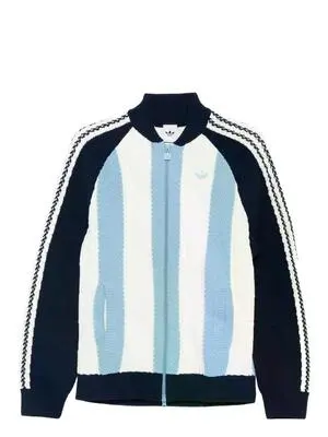 Adidas Archive Striped Zip Cardigan - Blue