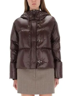 FAY Hooded Down Jacket - Brown