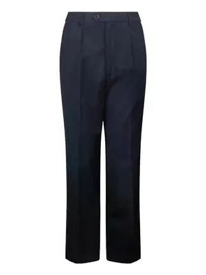 AMARANTO Pressed Crease Trousers - Blue