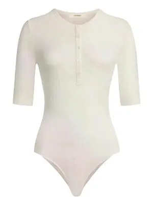 12 STOREEZ Henley-Neck Bodysuit