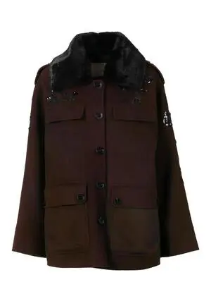 ERMANNO FIRENZE Button-up Coat - Brown