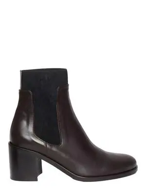 VIA ROMA 15 Leather Chelsea Boots - Brown