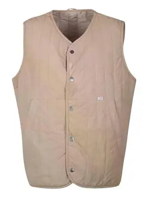 SELECTED Quilted Button Gilet - Neutrals