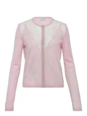 Giambattista Valli Lace-detailing Cardigan - Pink
