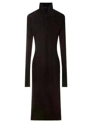 Stella McCartney Ribbed Knit Midi Dress - Black