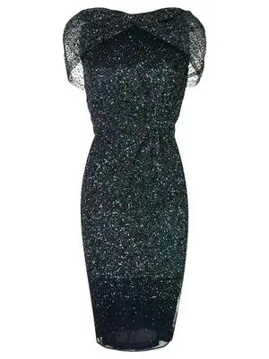 Rachel Gilbert Idalia Fitted Sequin Dress - Blue