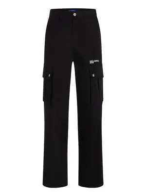 Karl Lagerfeld Logo-embroidered Trousers - Black