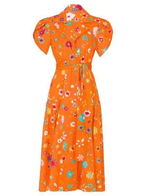 Lhd The Glades Floral Dress - Orange