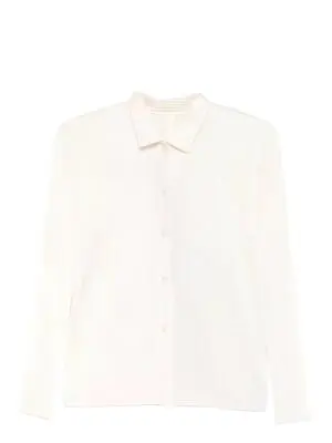 Issey Miyake Pleated Buttoned Shirt - White