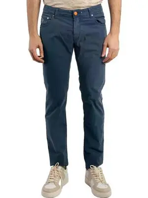 HANDPICKED Five-pocket Trousers - Blue
