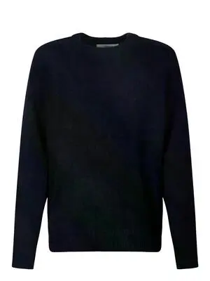 SELECTED Ribbed Round-neck Sweater - Blue
