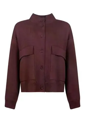 JEI-O Buttoned Jacket With Pockets - Red